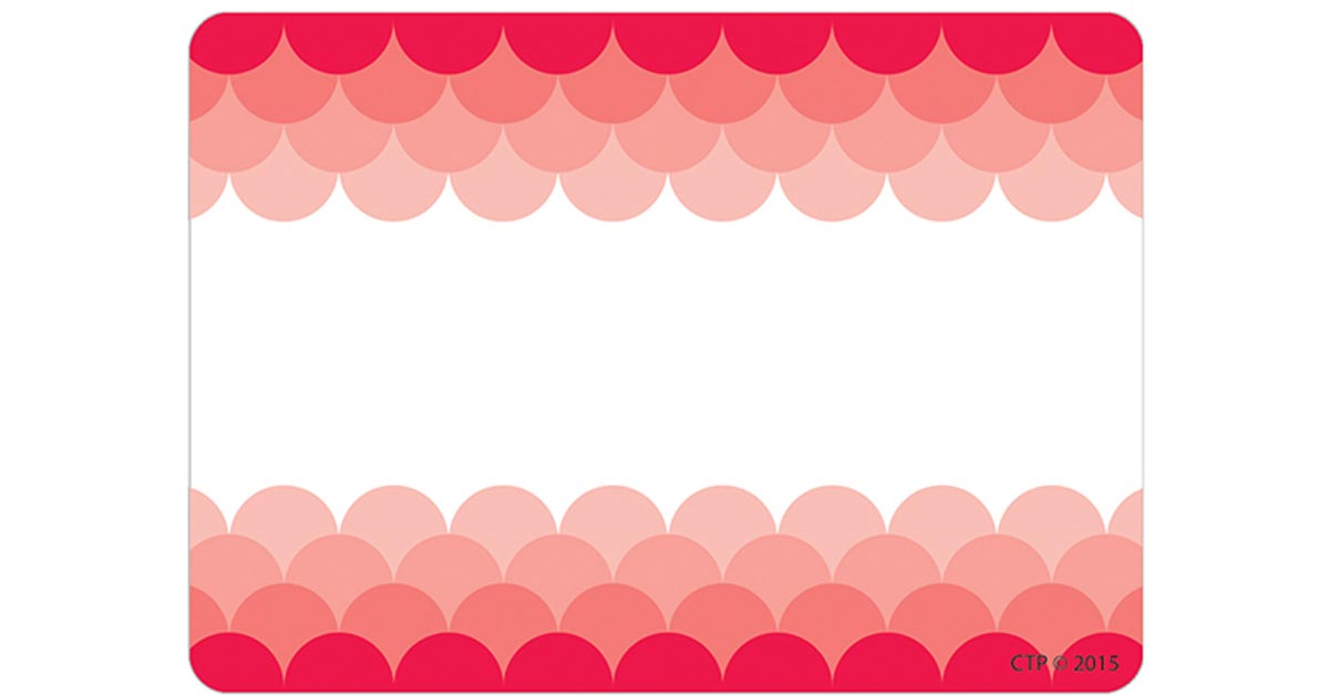 CTP0713 Ombre Poppy Red Scallop Name Tags – Discovery Educational