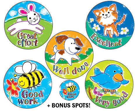 SUN119: Happy Animals - Reward Stickers – Discovery Educational
