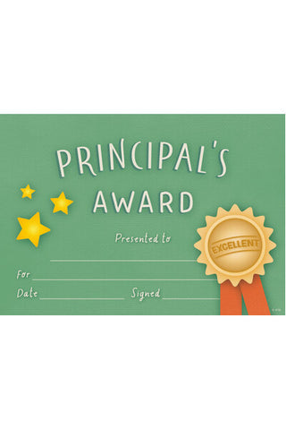 PC338: Principal's Award Green Certificate (200) | Discovery Educational
