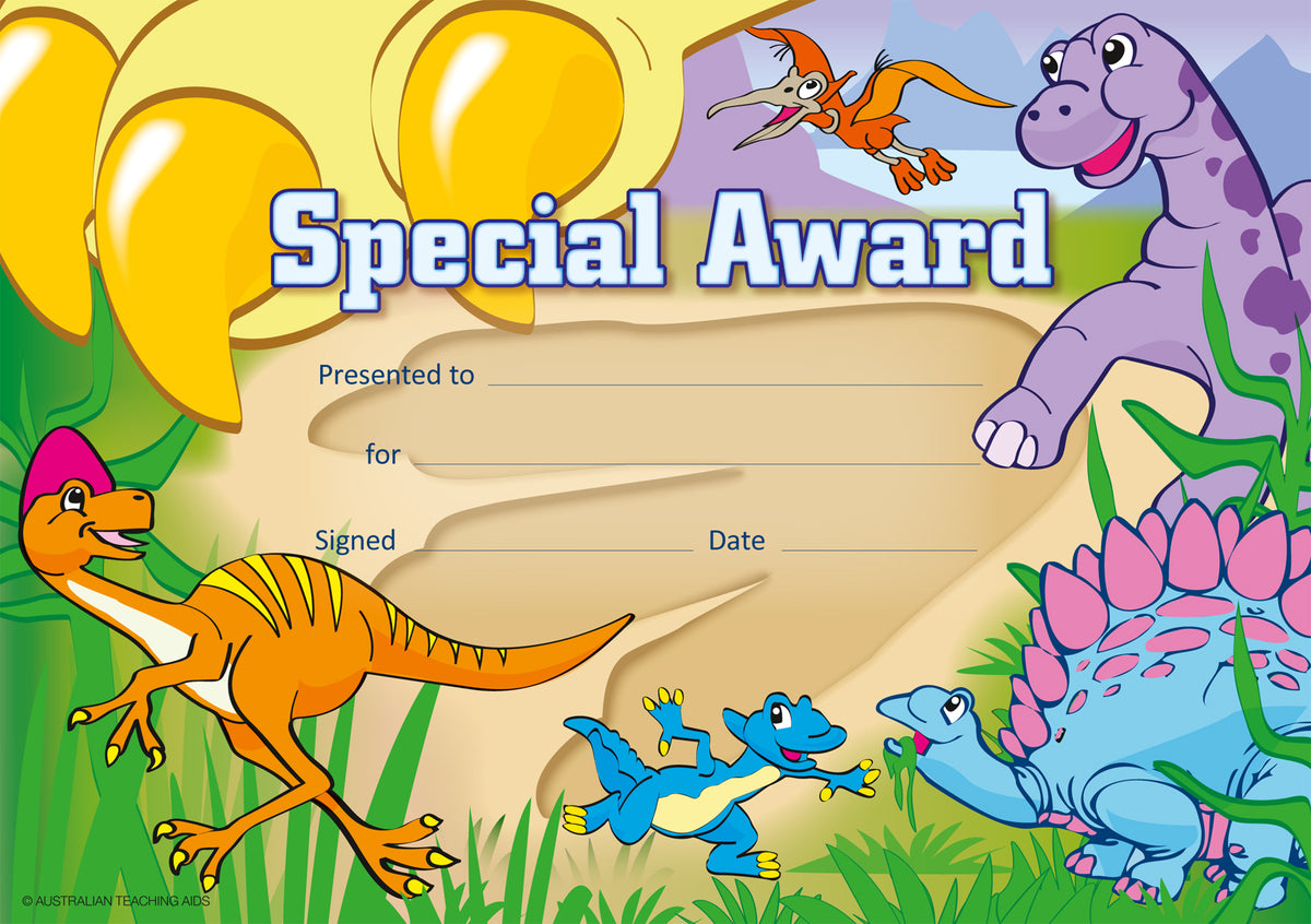 CE357: Dinosaur Special Award Certificate (35) – Discovery Educational