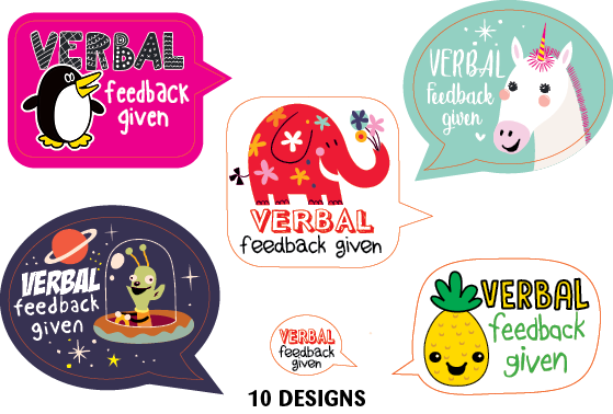 SUN152: Verbal Feedback - Shaped Stickers – Discovery Educational