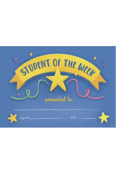 SW382: Student of the Week Star Certificate (200) – Discovery Educational