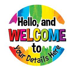 PS49 - Personalised Hello and Welcome Sticker 35mm – Discovery Educational