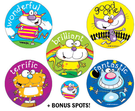 SUN127: Cartoon Cats - Reward Stickers | Discovery Educational